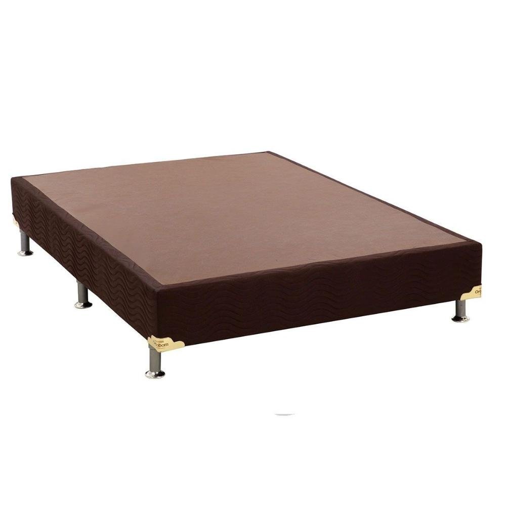Cama Box Base Universal Casal Suede Brown (138x188x20) - Ortobom - Camicado