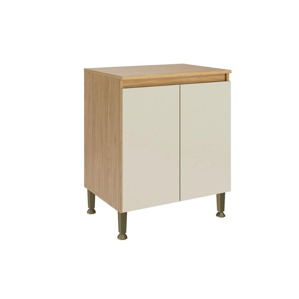 Gabinete de Cozinha Modulado c/ Tampo Rebeca c/ 2 Portas 70cm Mel/Off ...