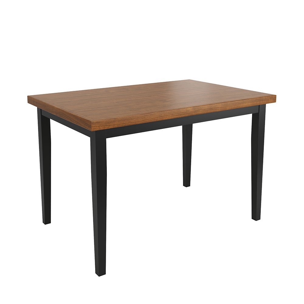 Mesa Colors em Madeira Maciça Retangular 4 Lugares - 120 x 80cm Preto ...