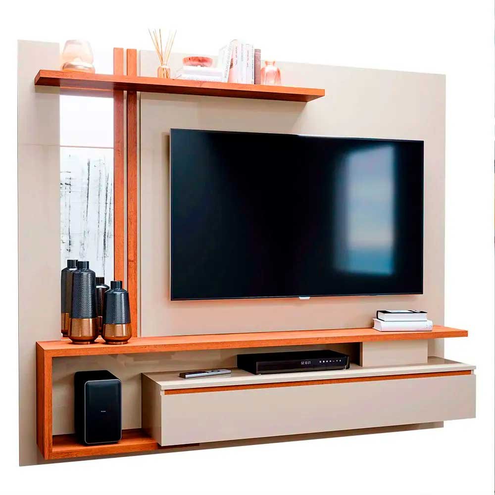 Painel para TV até 60 Polegadas 1 Porta 100% MDF Treviso Permóbili Off ...