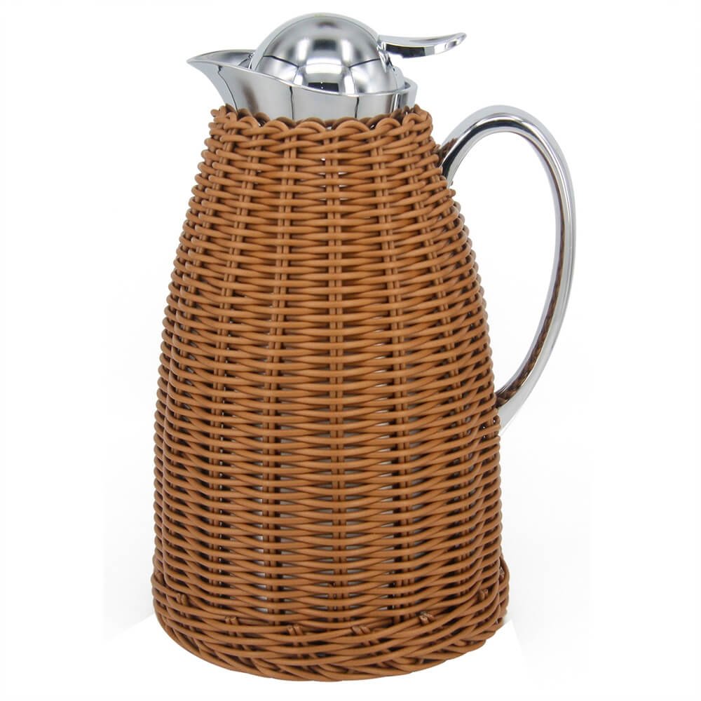 Garrafa Térmica de Aço Inox com Treliça Marrom 1l - Camicado