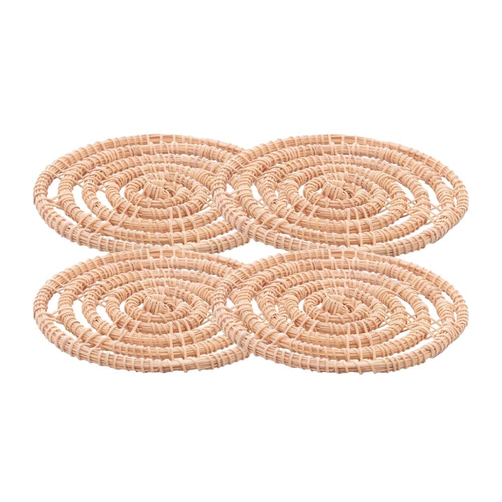 4 Porta Copos Lyor Palm de Fibra Natural - Camicado