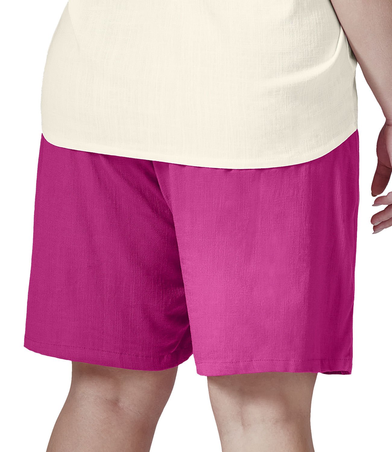 Bermuda Feminina Plus Size Secret Glam Rosa G3