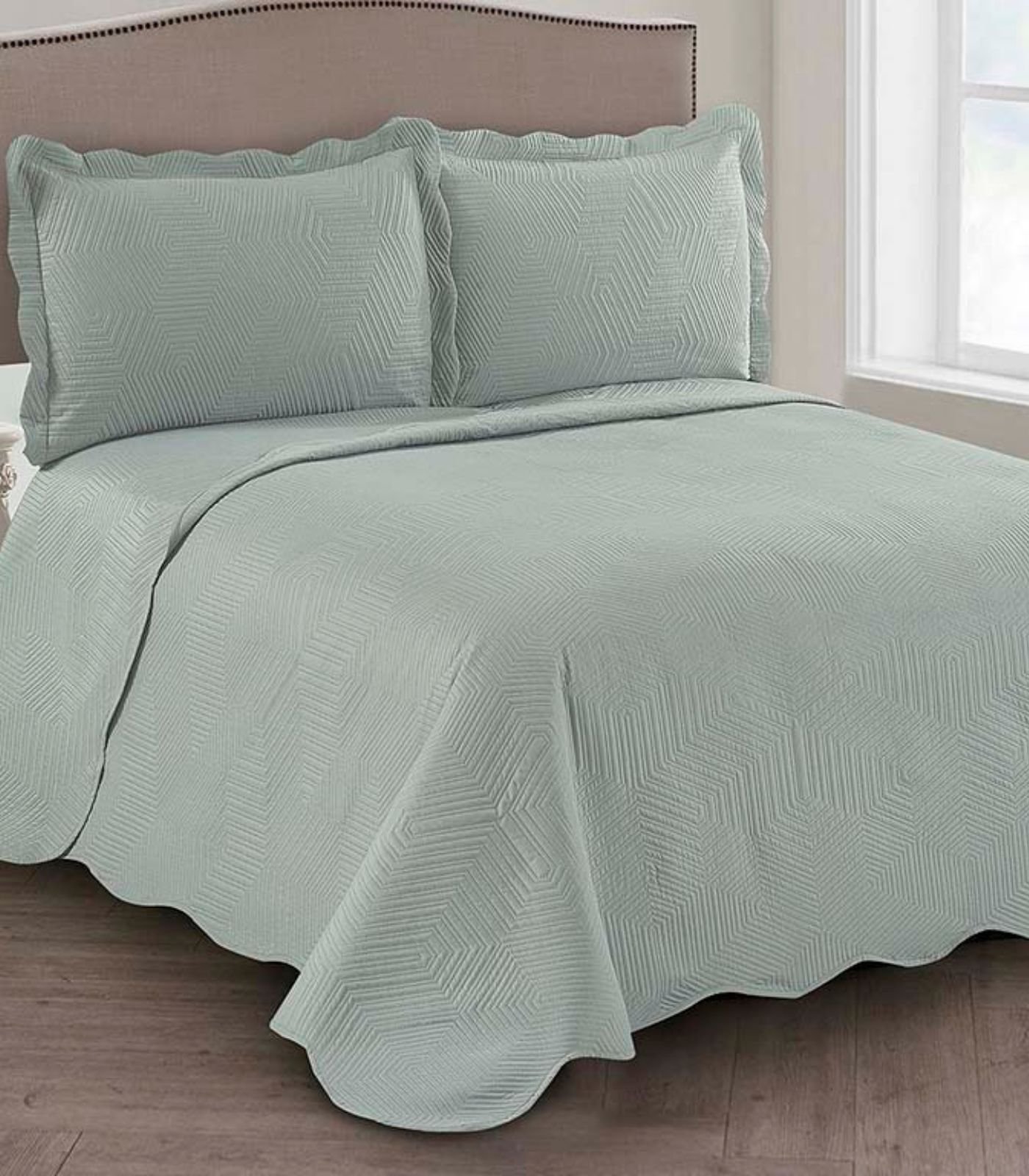 Jogo De Colcha Jazz Casal Camesa Verde Verde