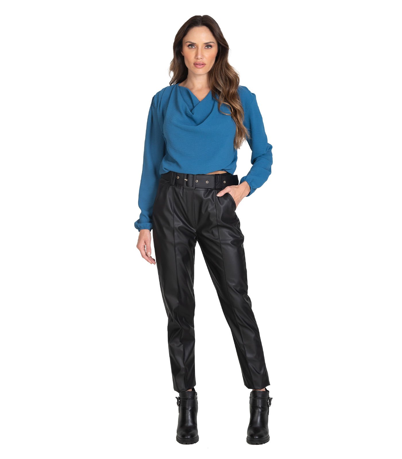 Blusa Feminina Gola Boba Select Azul Azul