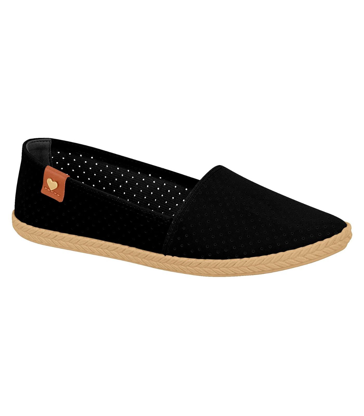 Tênis Slip On Trançado Moleca Preto Preto