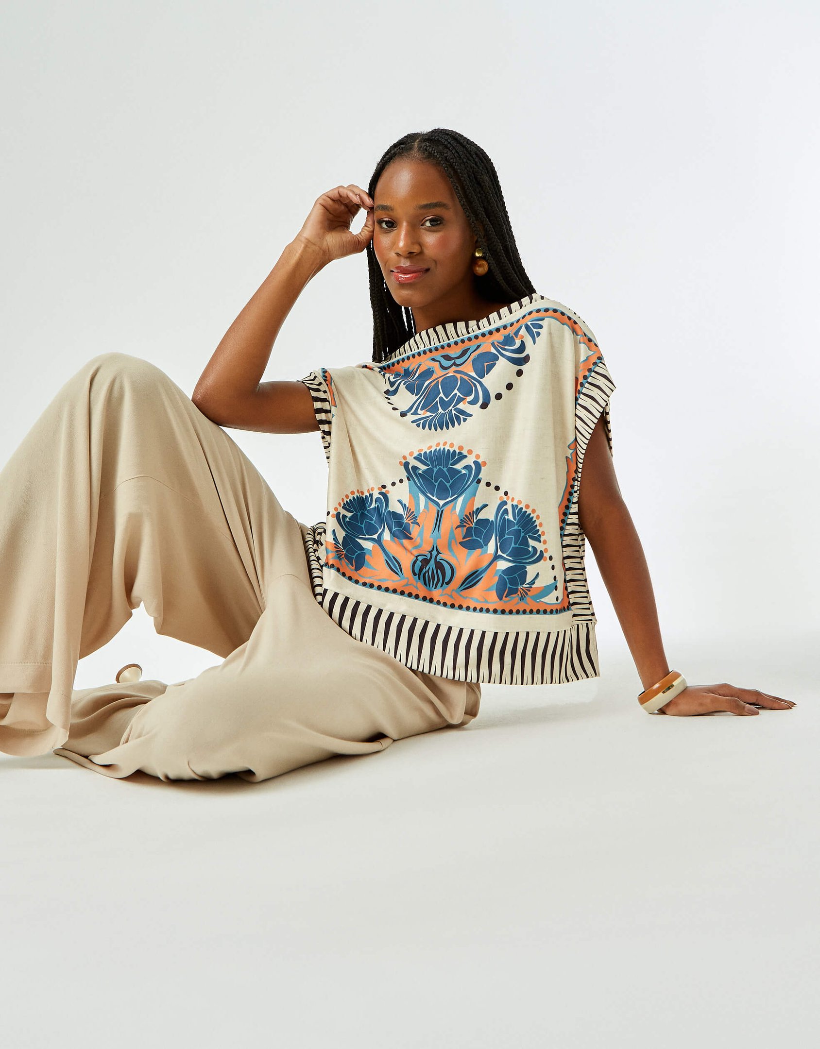 Blusa Lenço Safira - Off White M