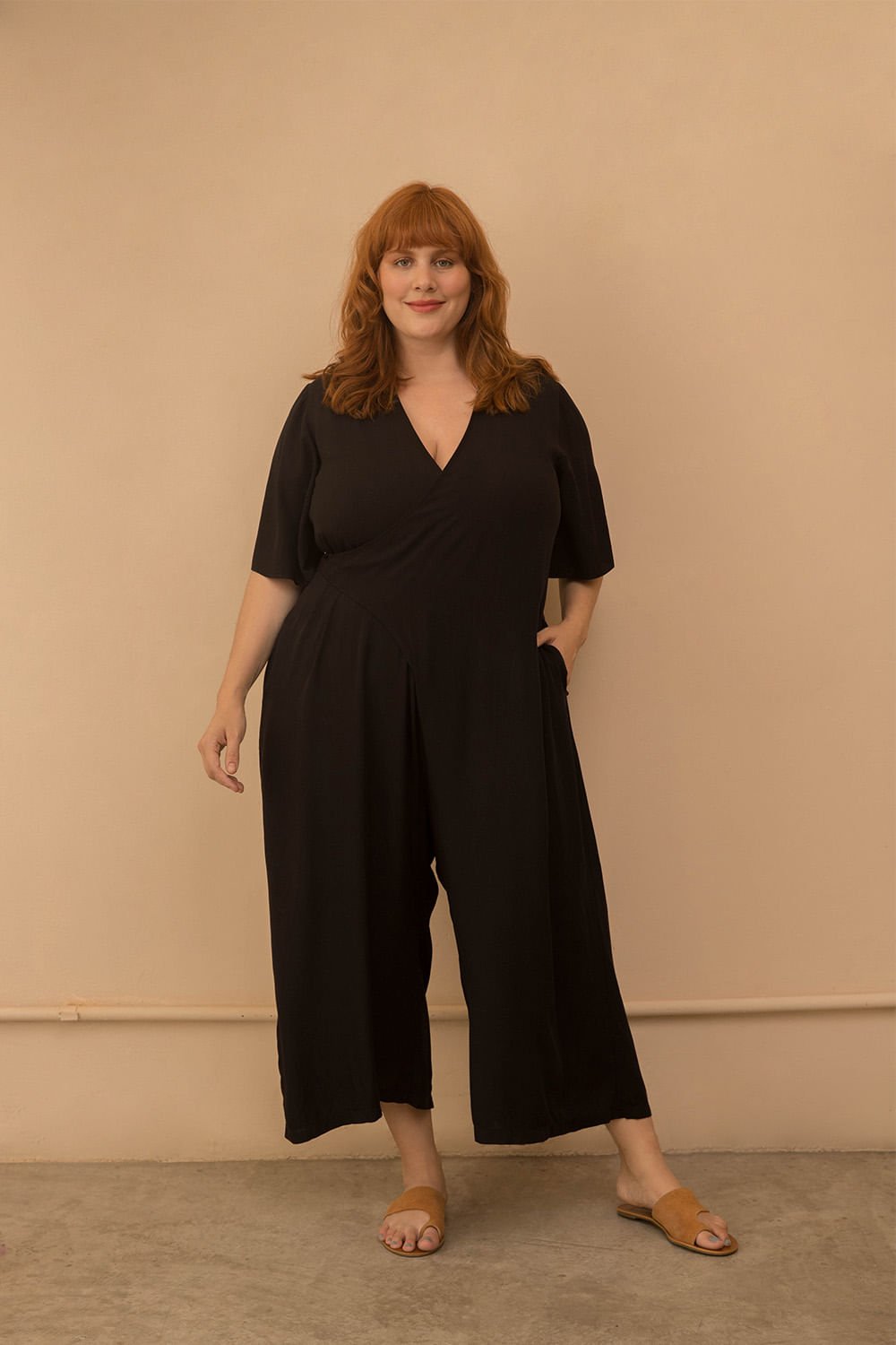 Macacão Celina Plus Size Preto