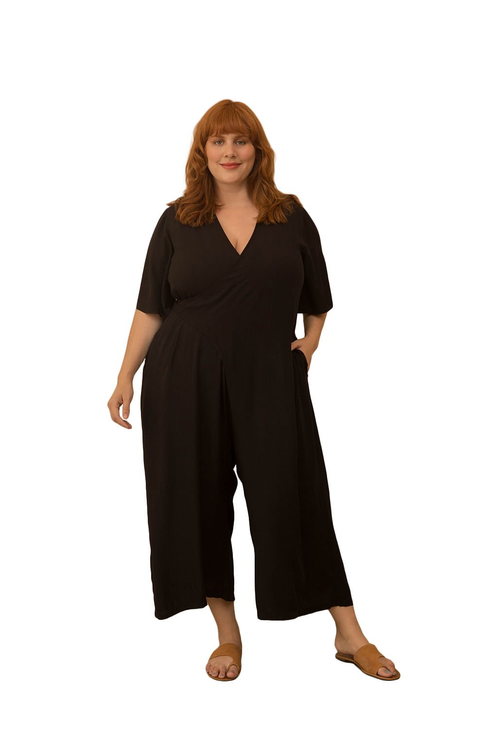 Macacão Celina Plus Size Preto