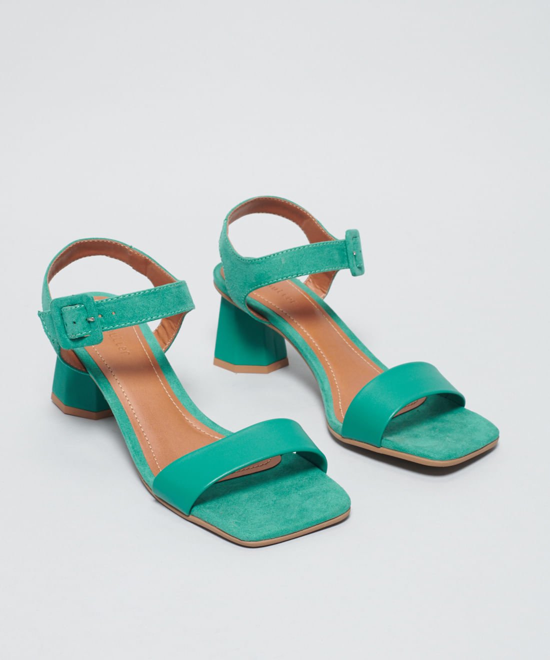 Sandália Salto Octo - Petroleo Verde