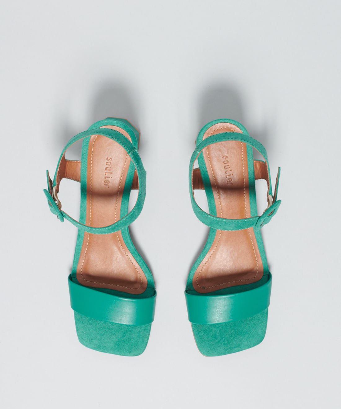 Sandália Salto Octo - Petroleo Verde
