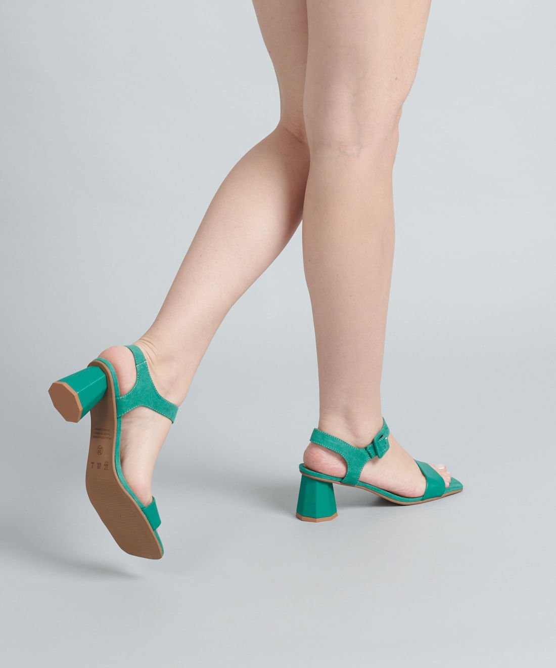 Sandália Salto Octo - Petroleo Verde