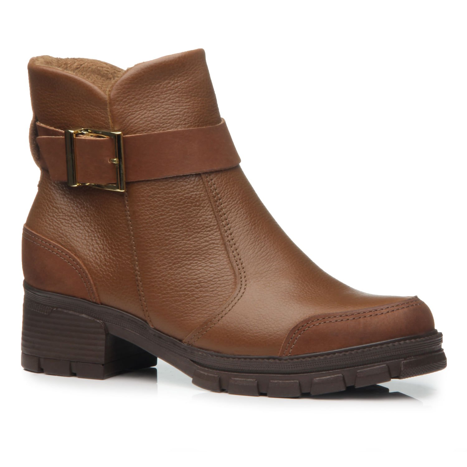 Bota Pegada Feminina em Couro Terracota 281810-02 Marrom