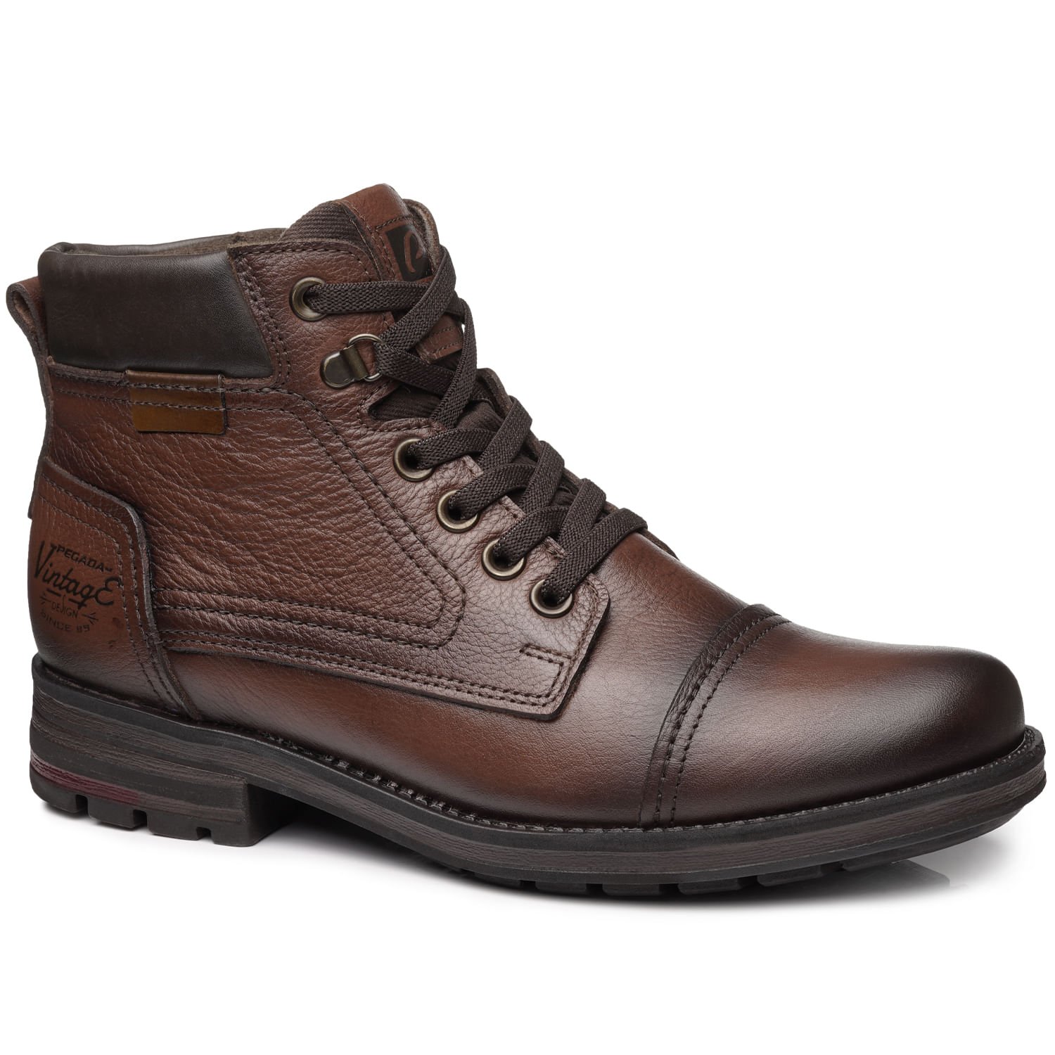 Coturno Pegada Masculino em Couro Terracota 181313-01 Marrom