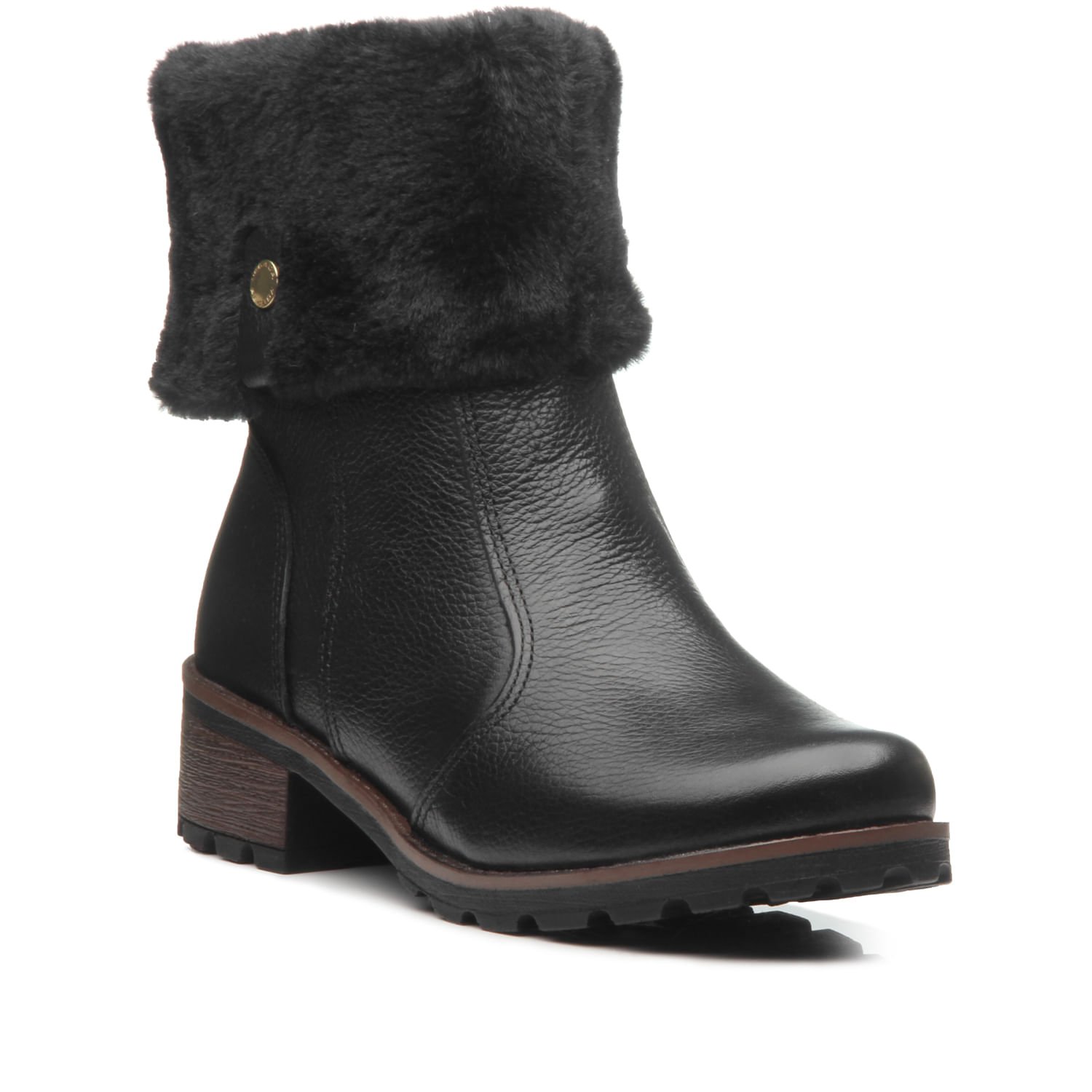Bota Pegada Feminina em Couro Preto 281492-17 Preto