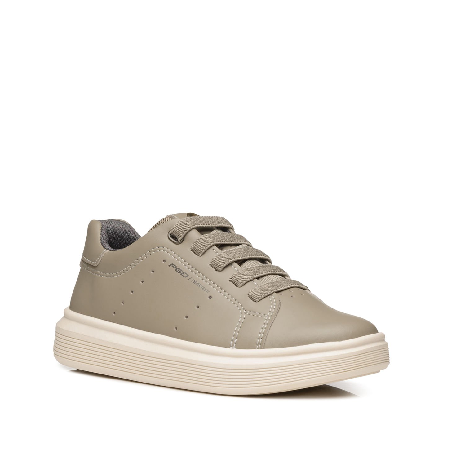 Tênis Casual Pegada Infantil em Microfibra Areia 372109-05 Bege