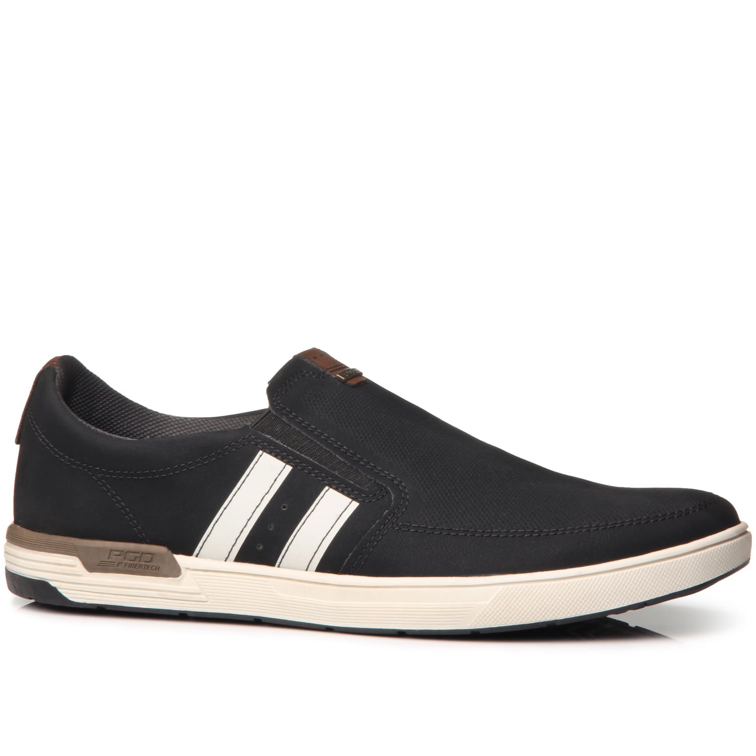 Sapatênis Pegada Masculino em Microfibra Preto 171303-08 Preto