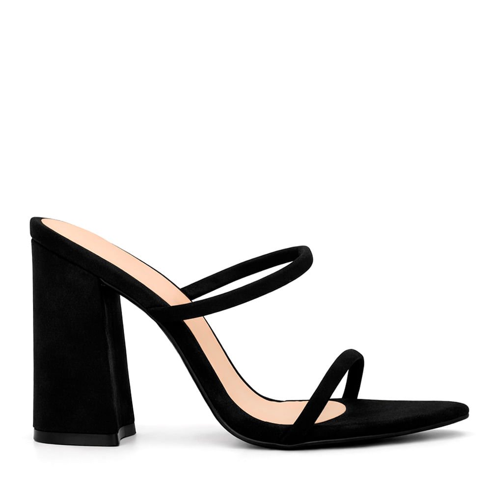Tamanco Royalz Nobuck Agatha Salto Alto Grosso Preto Preto