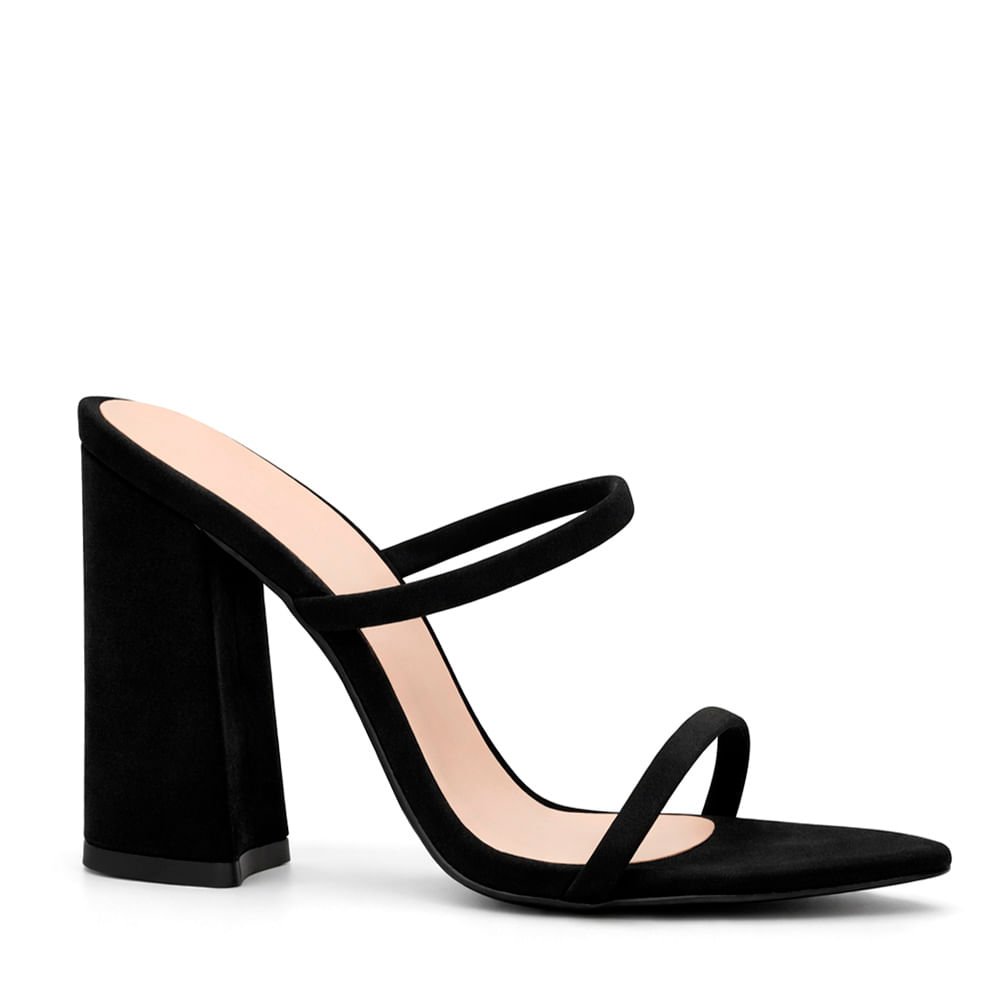 Tamanco Royalz Nobuck Agatha Salto Alto Grosso Preto Preto