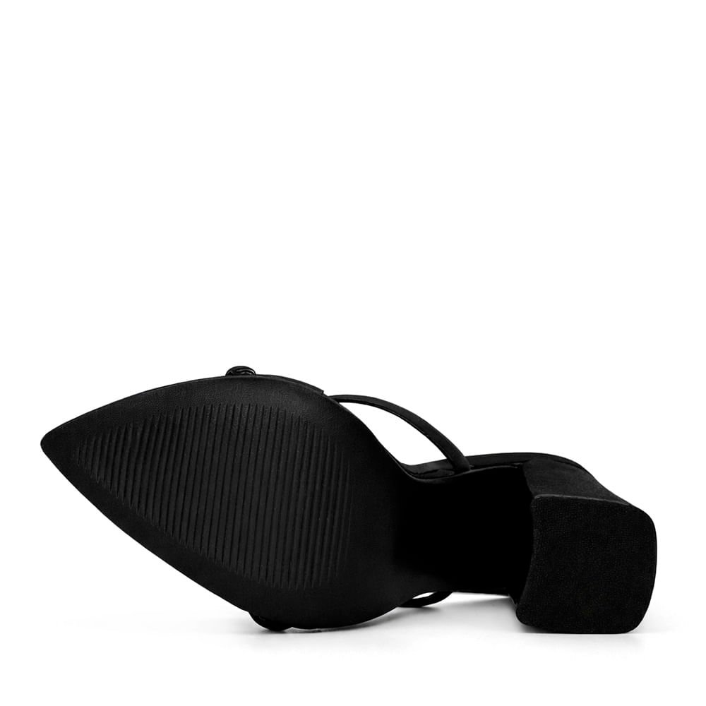Tamanco Royalz Nobuck Agatha Salto Alto Grosso Preto Preto