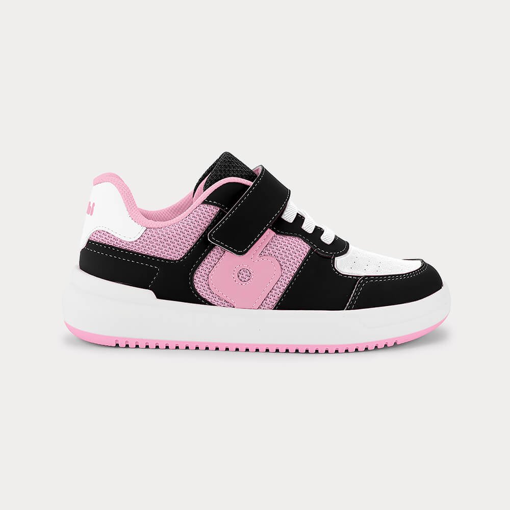 Tênis Infantil Bibi B College Preto com Rosa Rosa/Preto