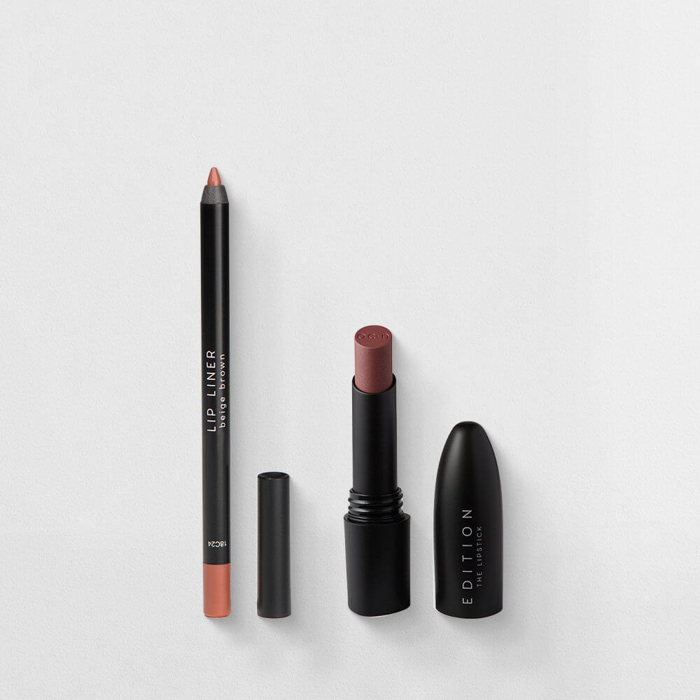 Kit Lápis de Contorno Labial Nude + Batom Rosa Claro Océane Edition (2 ...