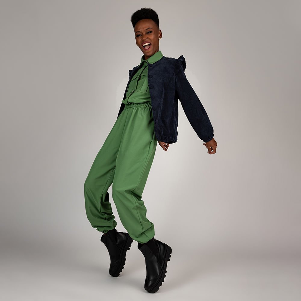 Ankle Boot Chelsea com Solado Chunk Preto Preto