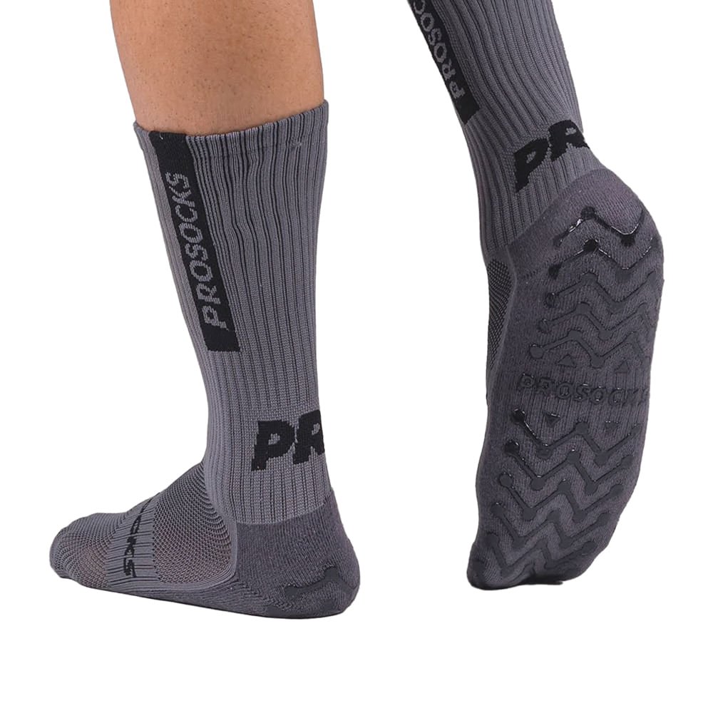 Meia de Futebol ProSocks UltraGrip Cinza Cinza
