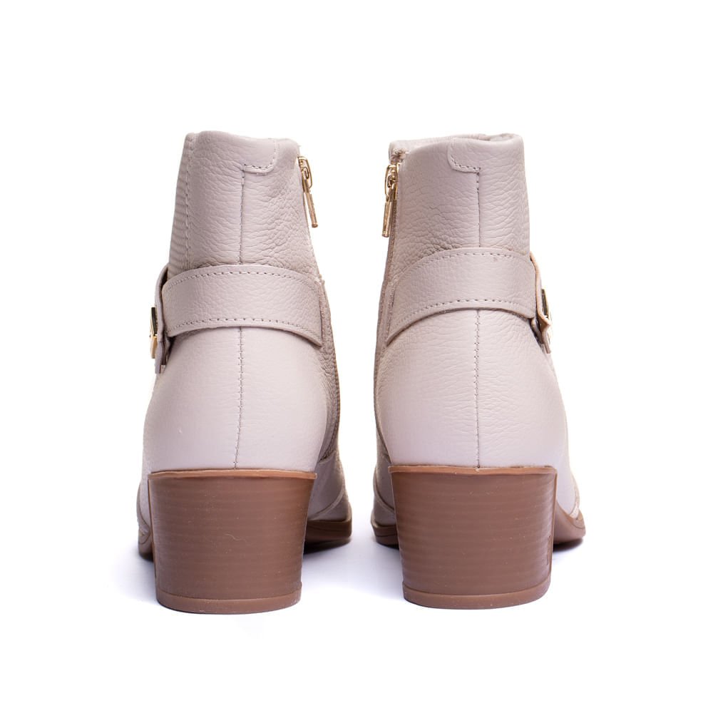 Bota Feminina Pegada Verona Couro Bege Claro Bege Claro