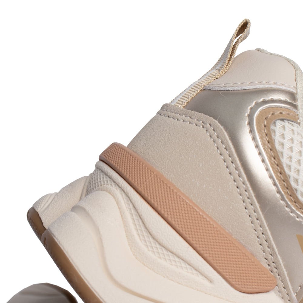 Tênis Feminino Ramarim Almond SNK Bege/Rosa Bege