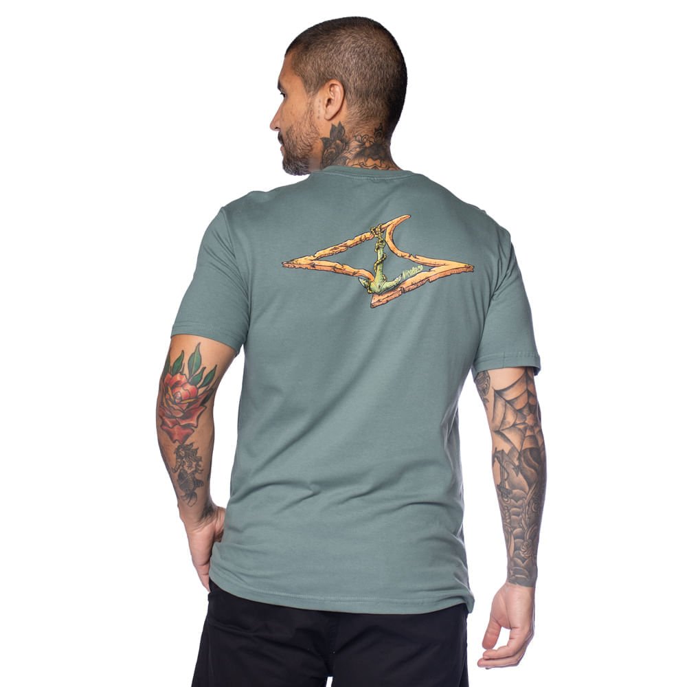 Camiseta Masculina Nicoboco Logo Frontal Verde Verde
