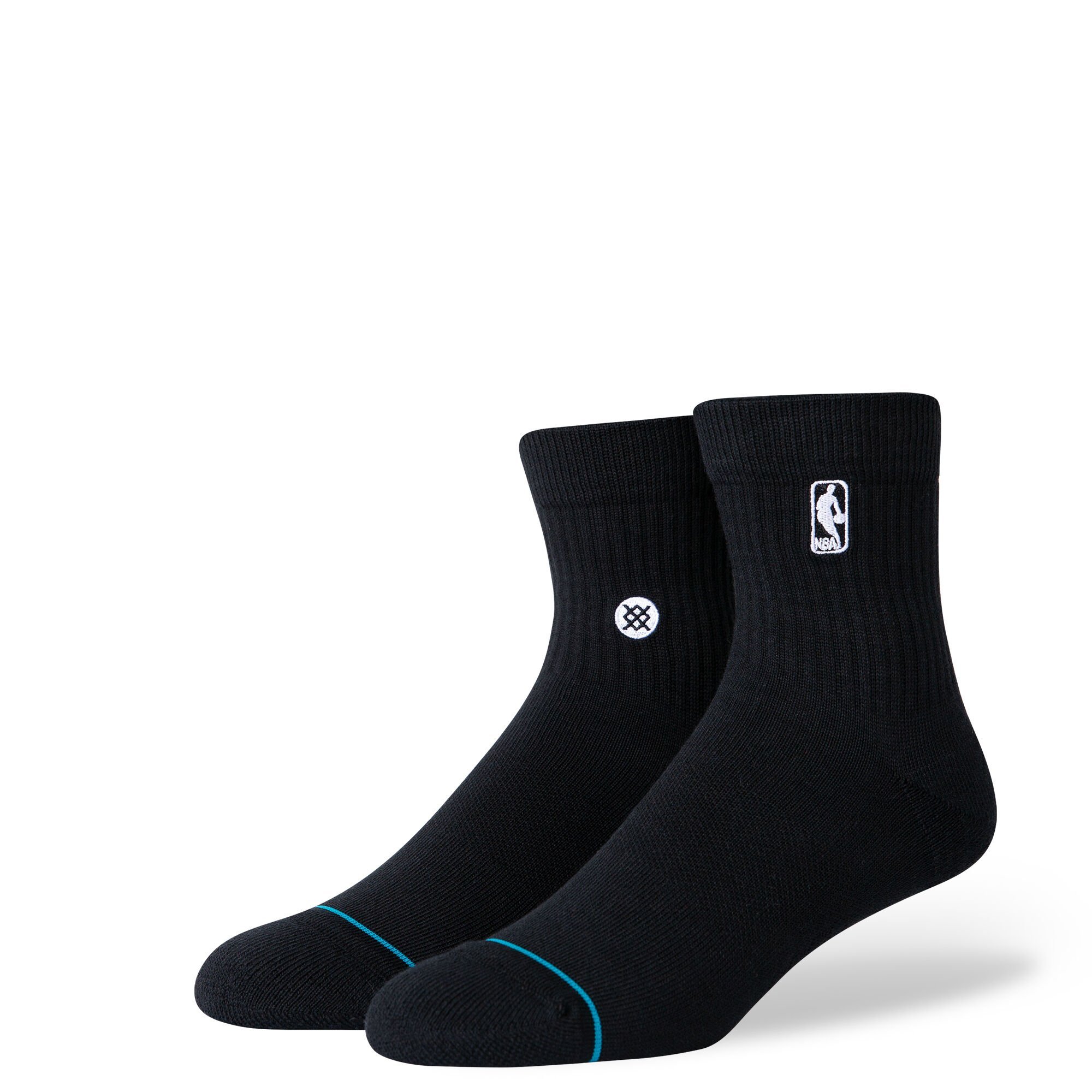 Meia Stance NBA Logoman QTR ST Preta Preto