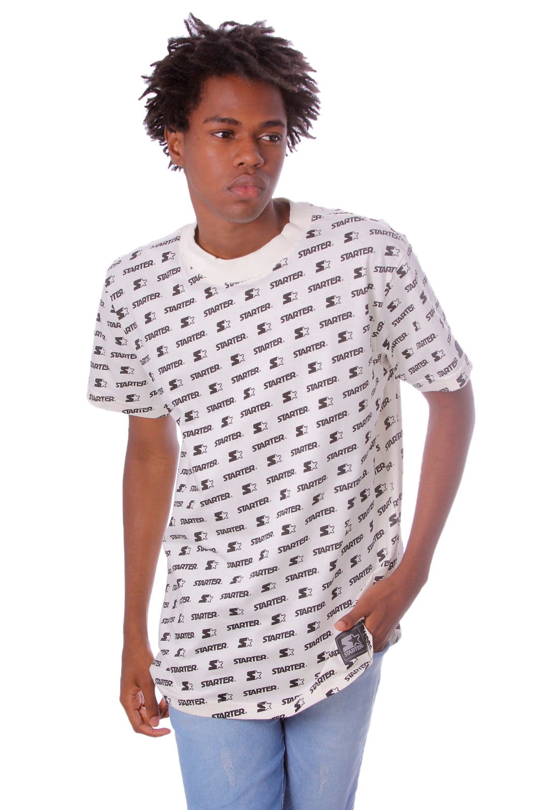 Camiseta Starter Estampada Logoline Off White Branco