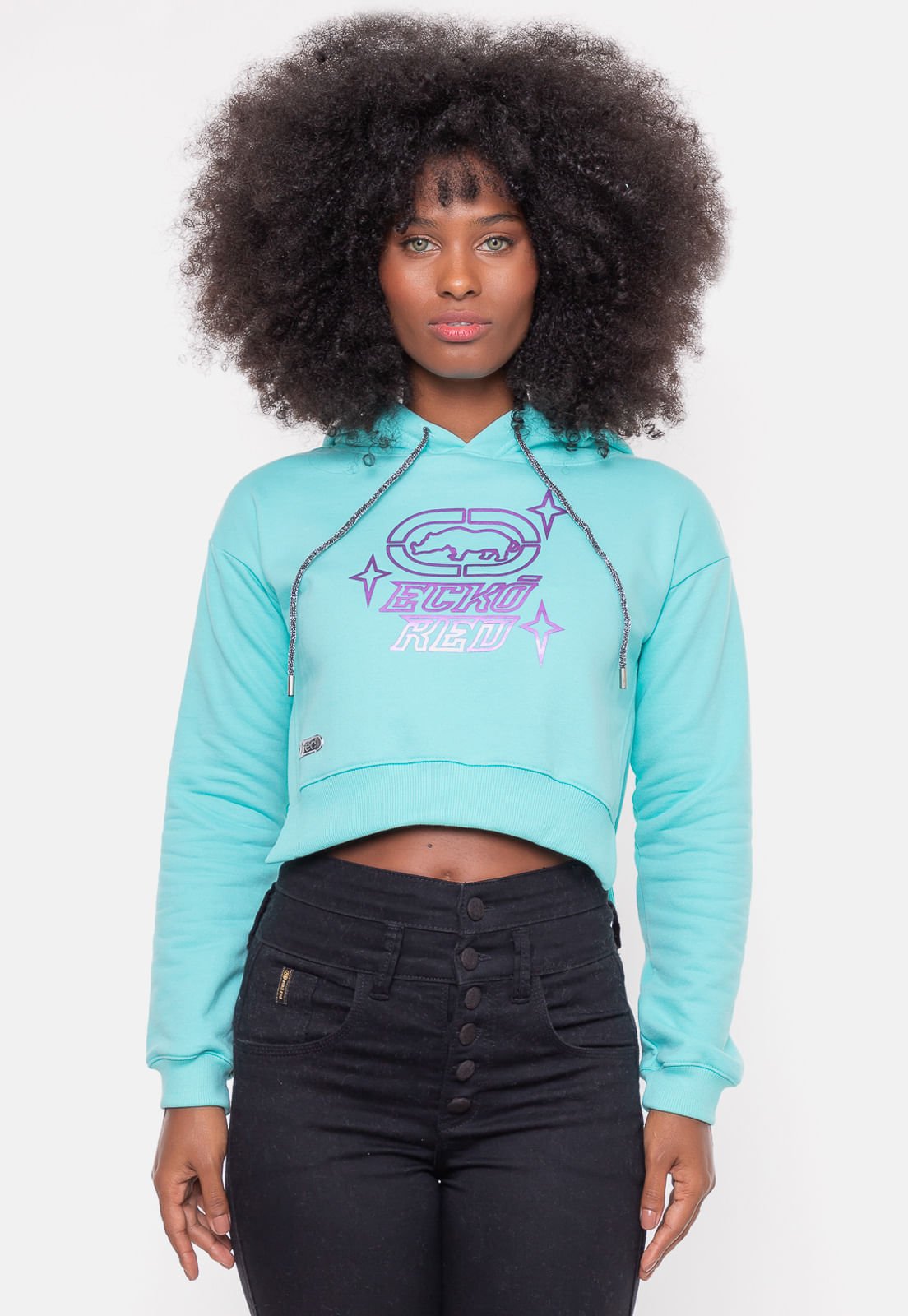 Moletom Ecko Feminino Cropped Chin Verde Verde