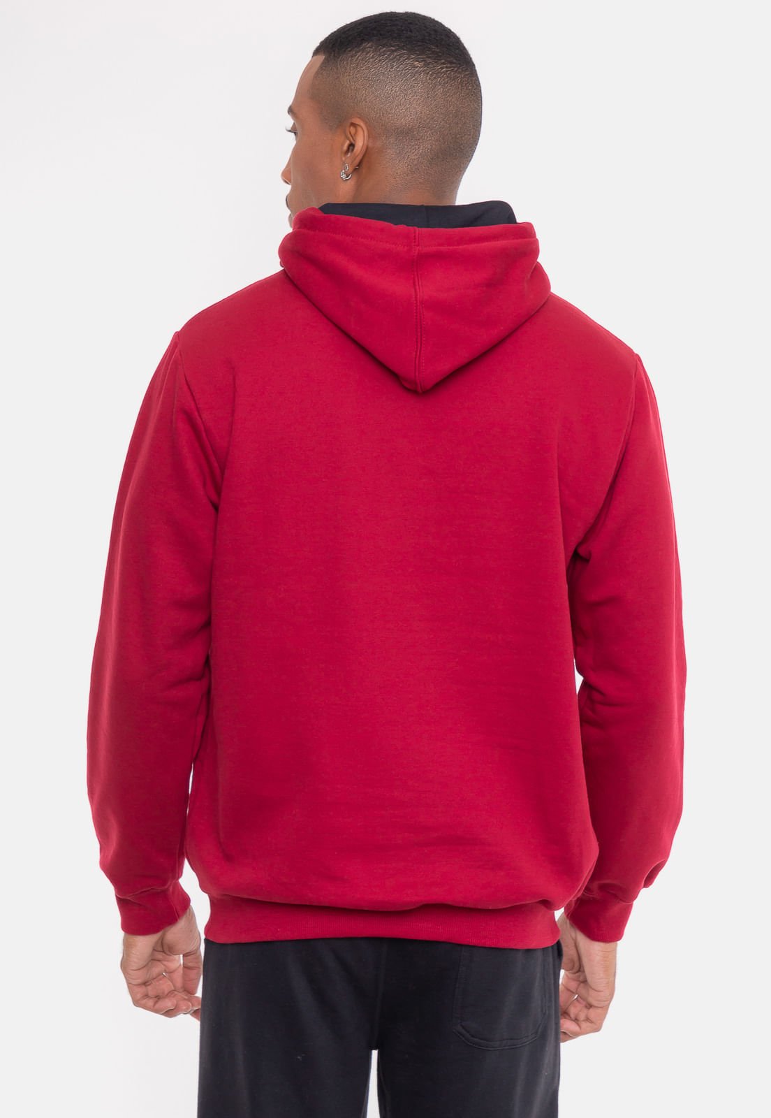 Moletom Ecko Com Capuz Capuz Fashion Basic Vinho Vermelho