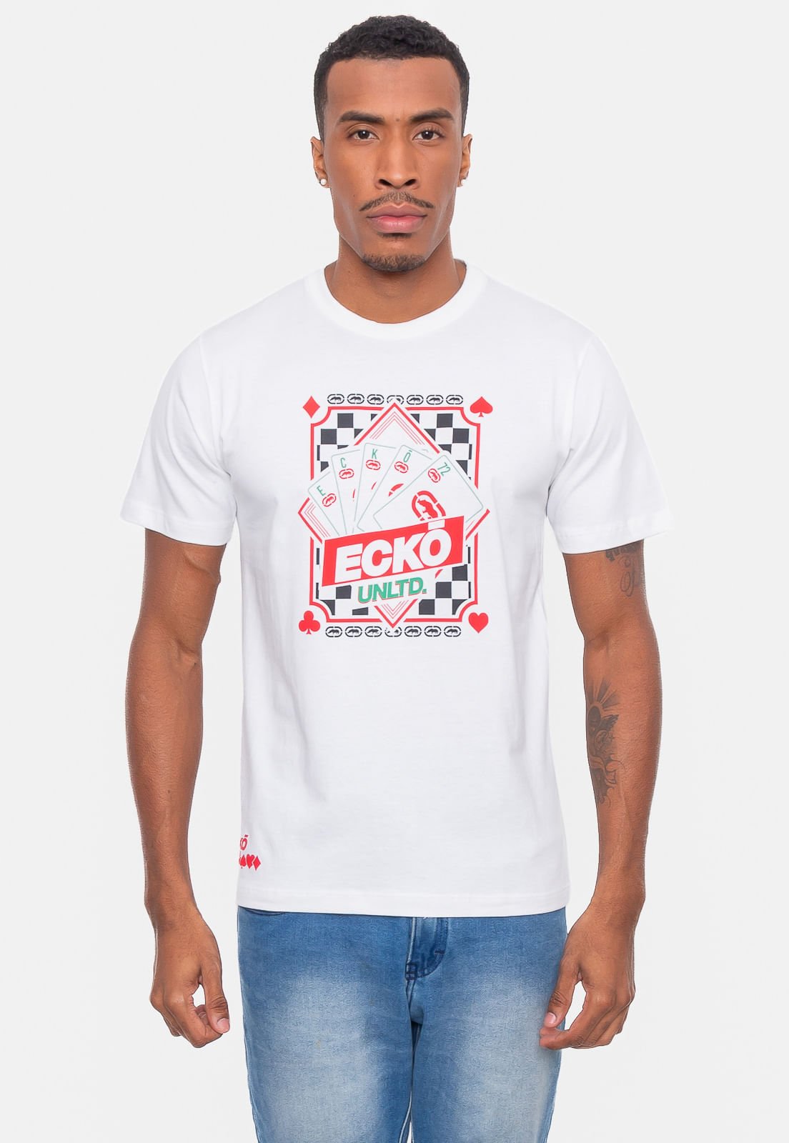 Camiseta Ecko Estampada Branca Branco