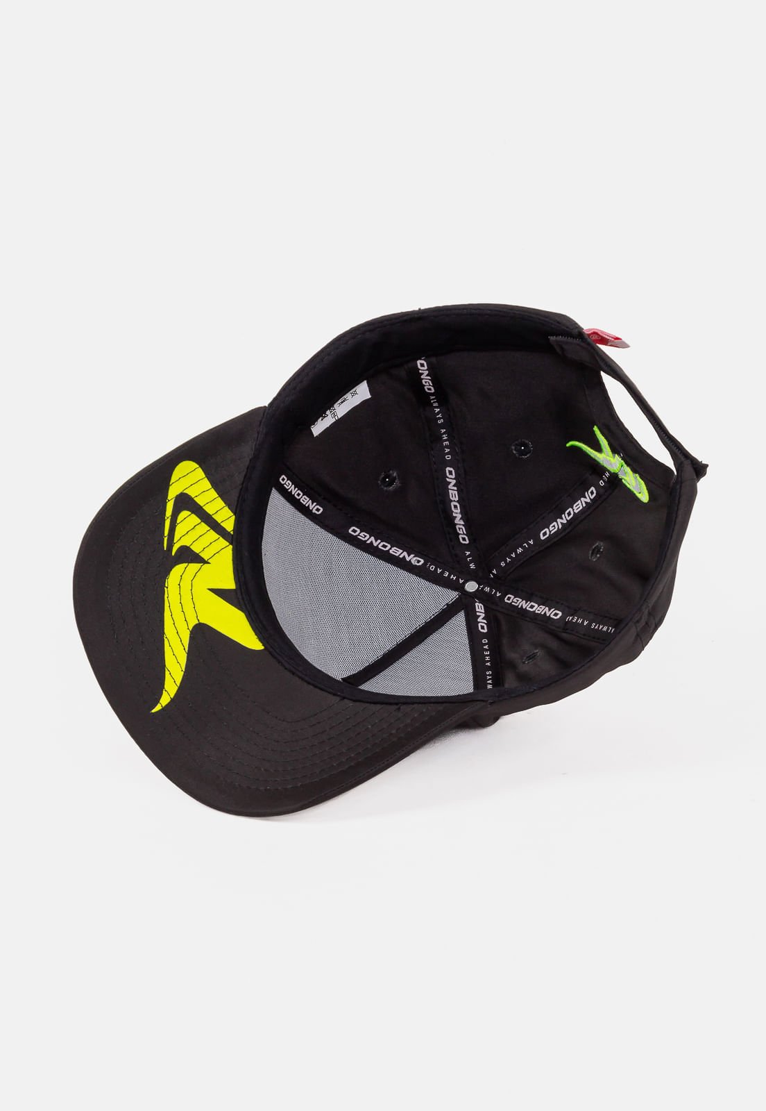 Boné Onbongo Snapback Aba Curva Preto Preto
