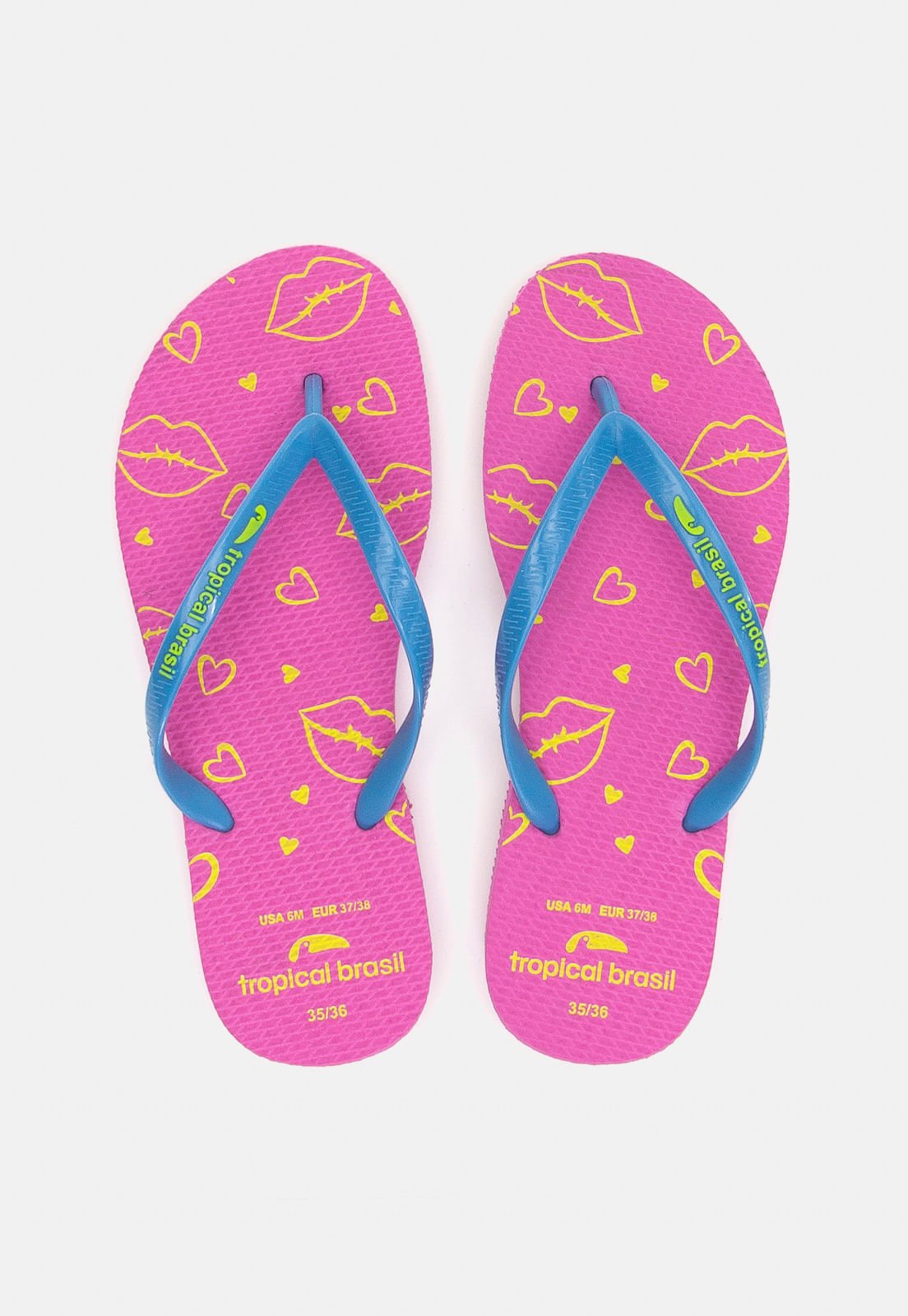 Chinelo Tropical Brasil Silk Slim Rosa Rosa
