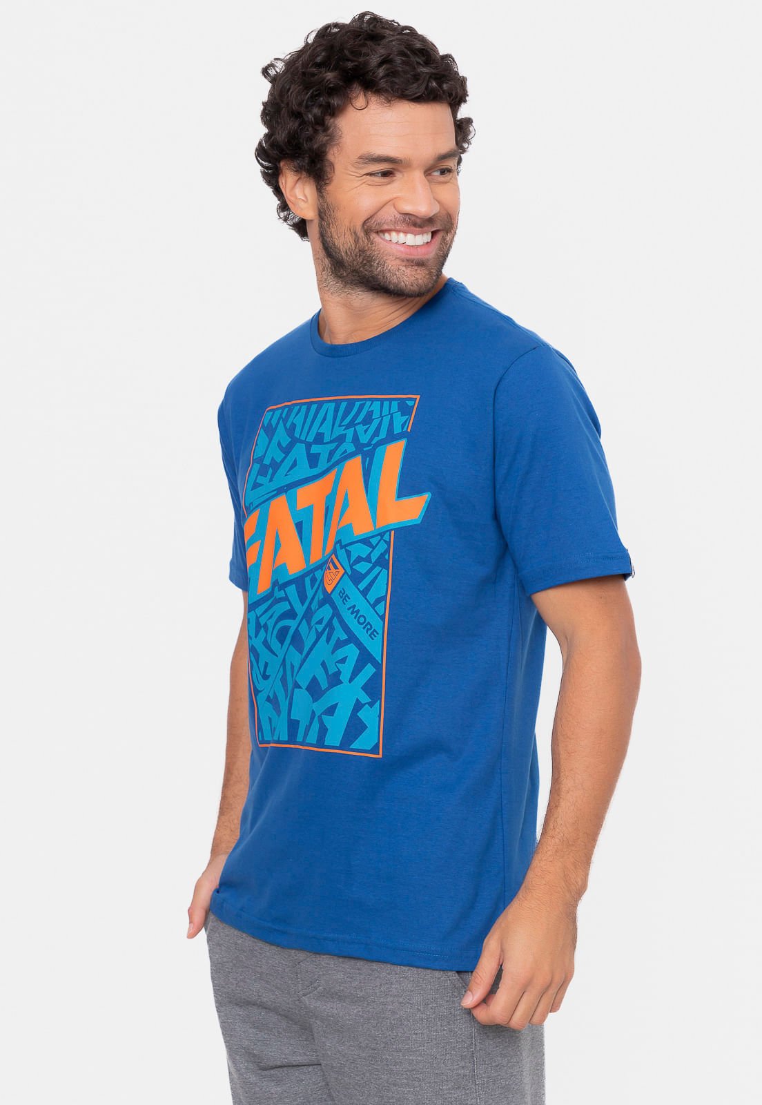 Camiseta Fatal Types Azul Azul