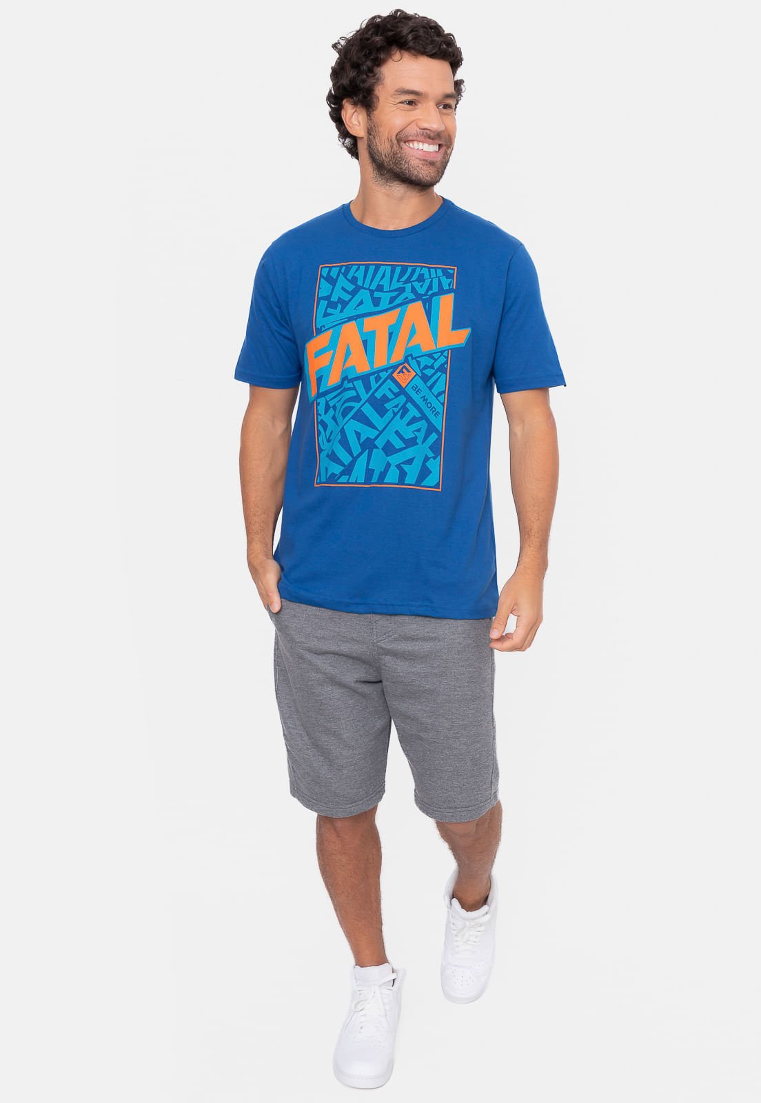 Camiseta Fatal Types Azul Azul