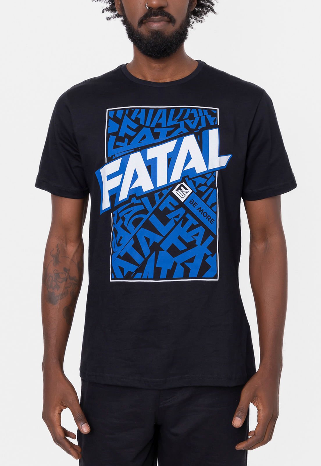 Camiseta Fatal Types Preta Preto