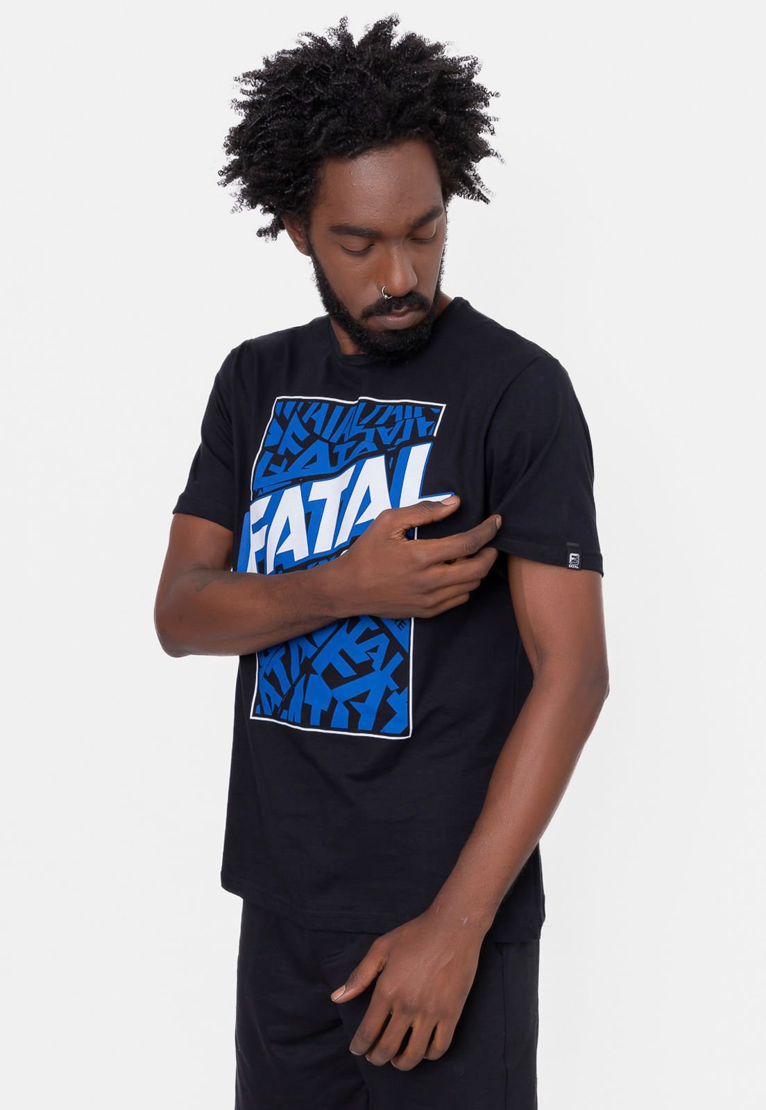 Camiseta Fatal Types Preta Preto