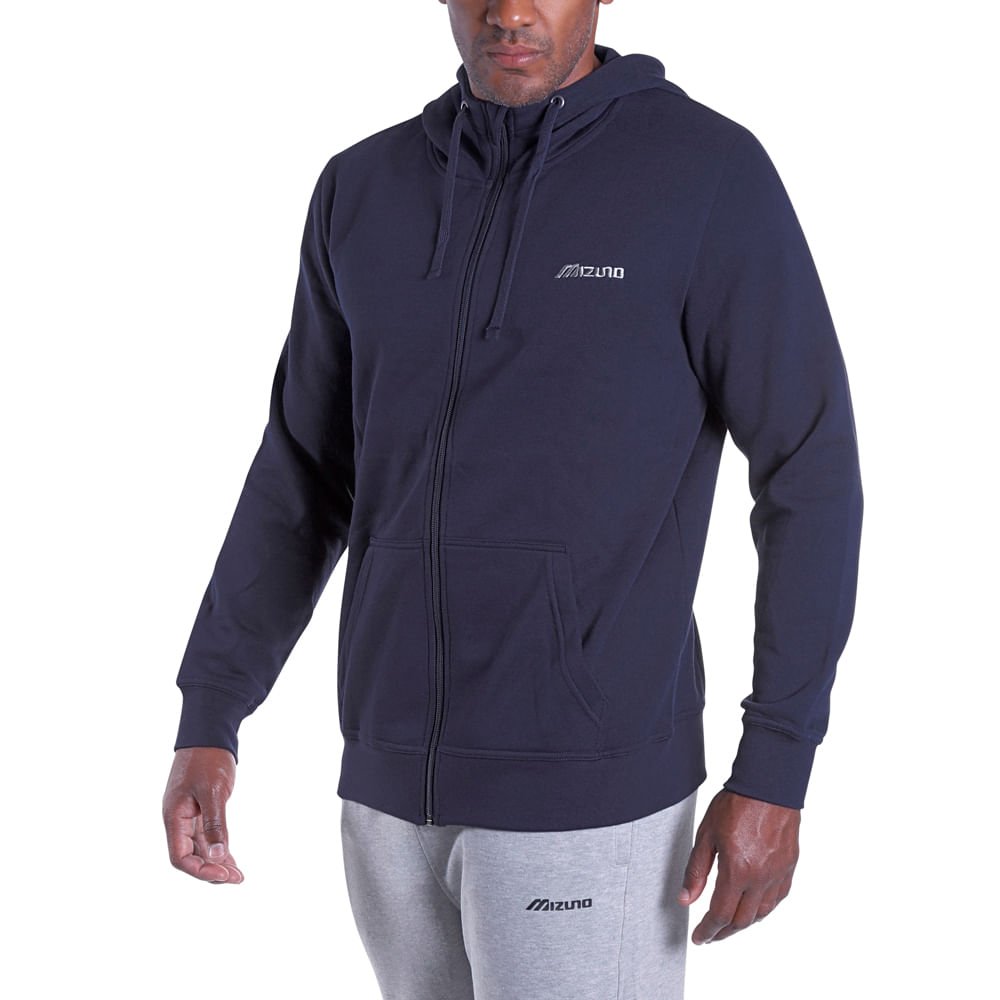 Moletom Masculino Mizuno Zipper Azul