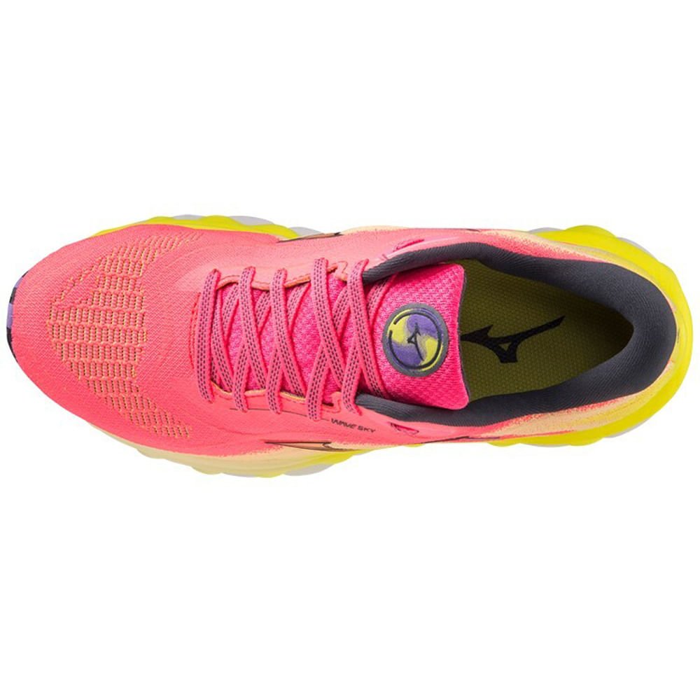 Tênis de Corrida Feminino Mizuno Wave Sky 7 Rosa
