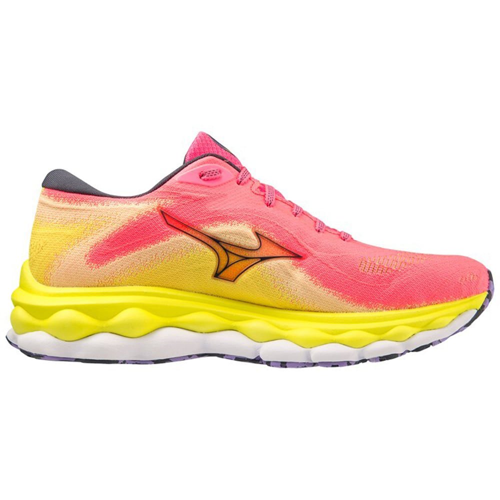 Tênis de Corrida Feminino Mizuno Wave Sky 7 Rosa