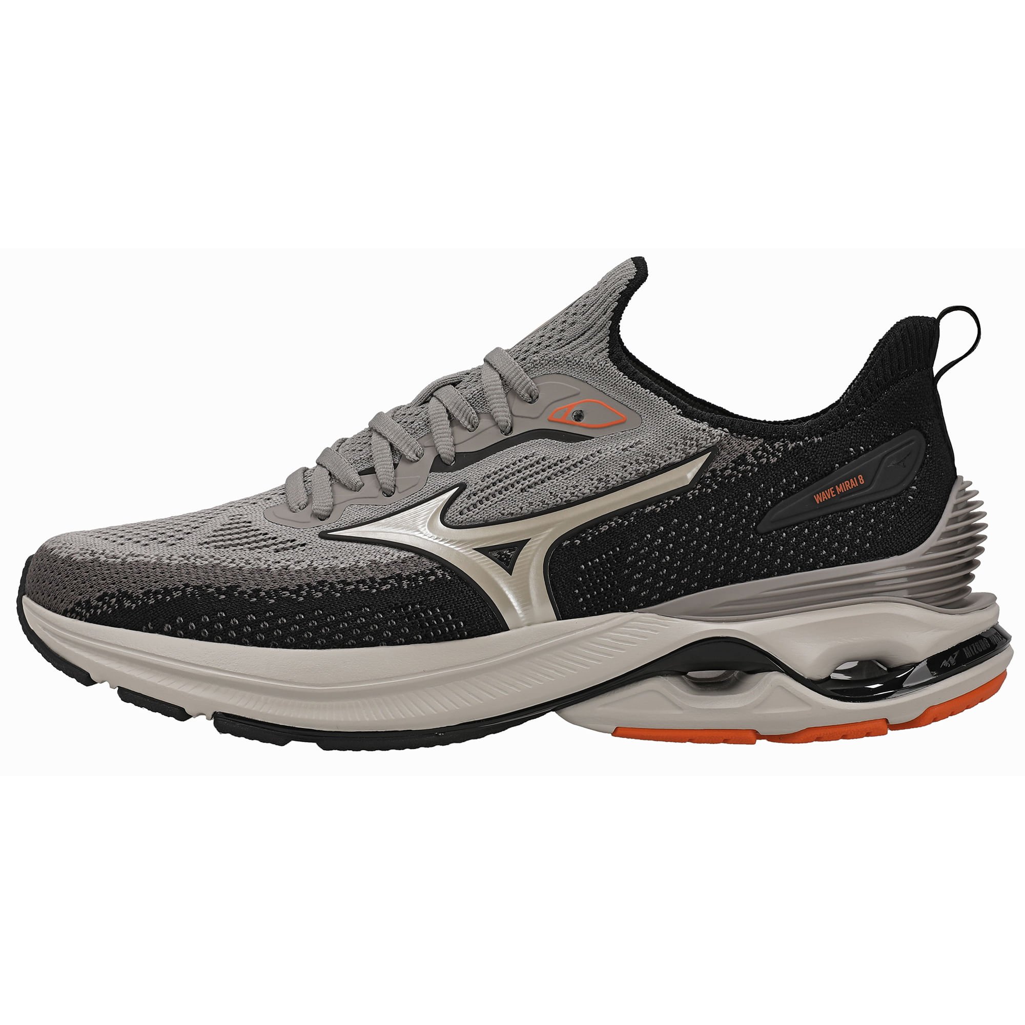 Tênis de Corrida Mizuno Wave Mirai 8 Cinza/Preto