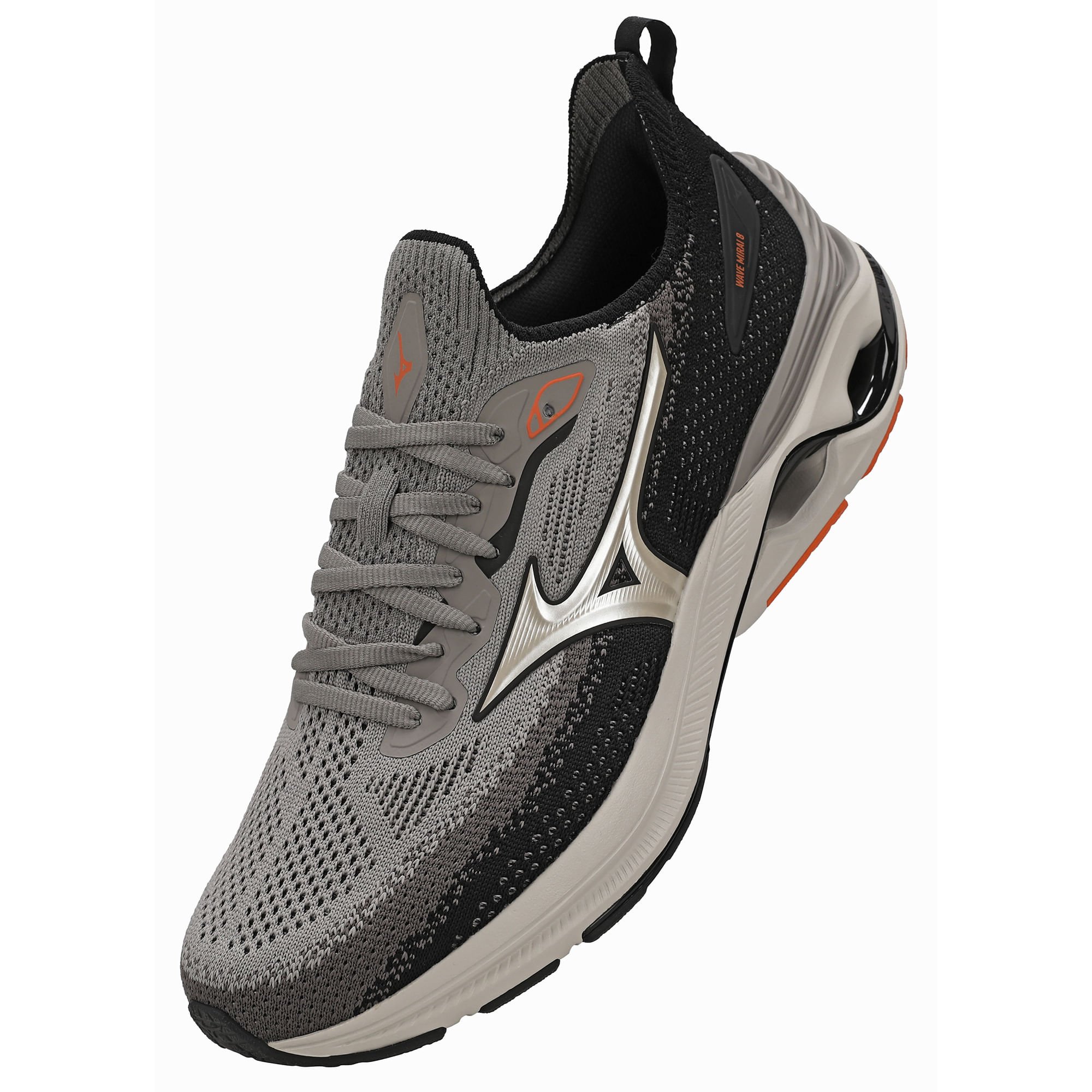 Tênis de Corrida Mizuno Wave Mirai 8 Cinza/Preto