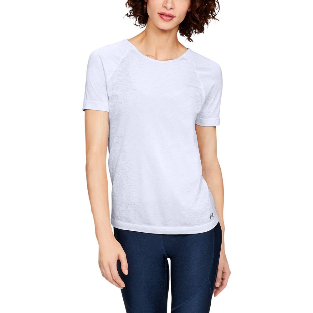 Camiseta de Treino Manga Curta Feminina Under Armour Microthread ...