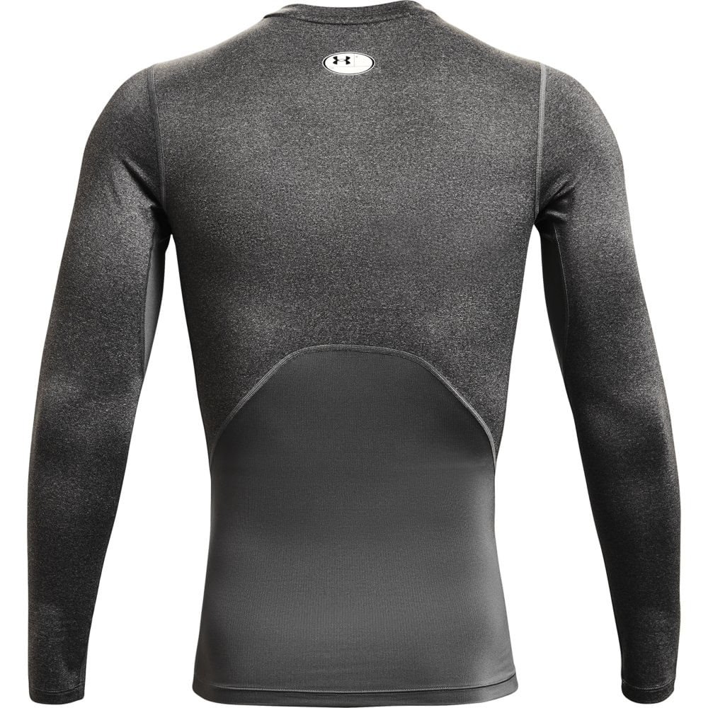 Camiseta Manga Longa de Compressão Masculina Under Armour HeatGear Cinza