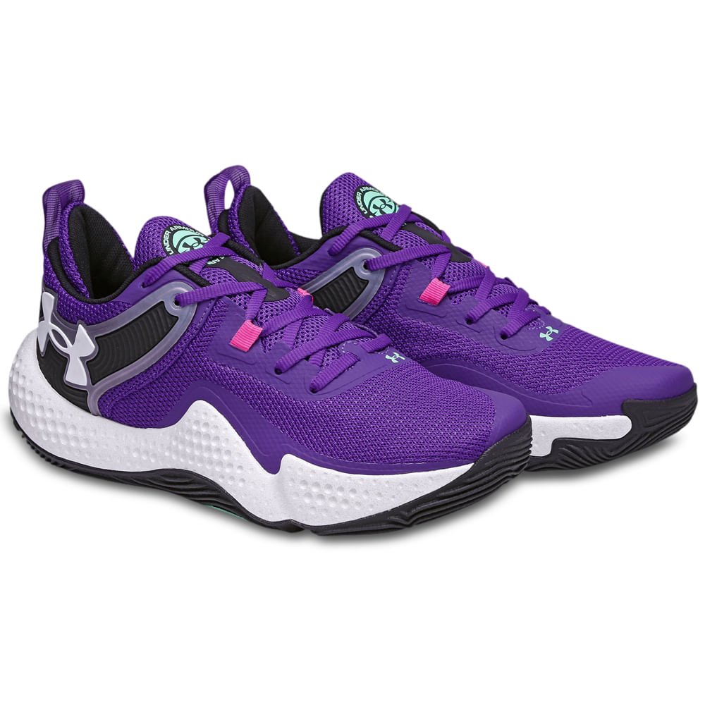 Tênis de Basquete Masculino Under Armour Dagger Roxo